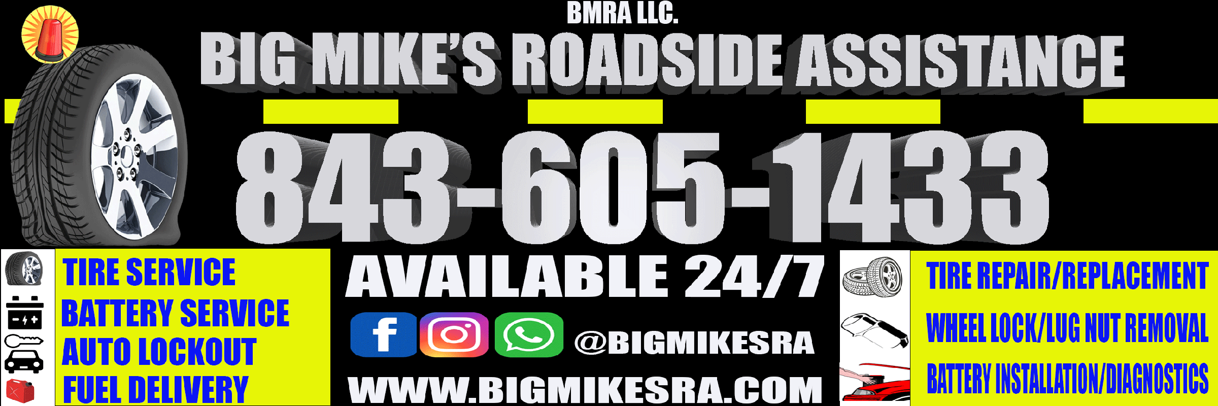 Auto Lockout?Dead Battery?Flat Tire?Out Of Gas? | Big Mikes Roadside ...